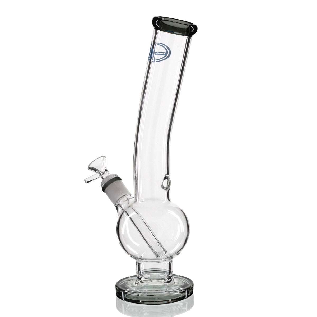Shotties Glass Bent Bubble Bong Clear/Smoke | Bong Warehouse