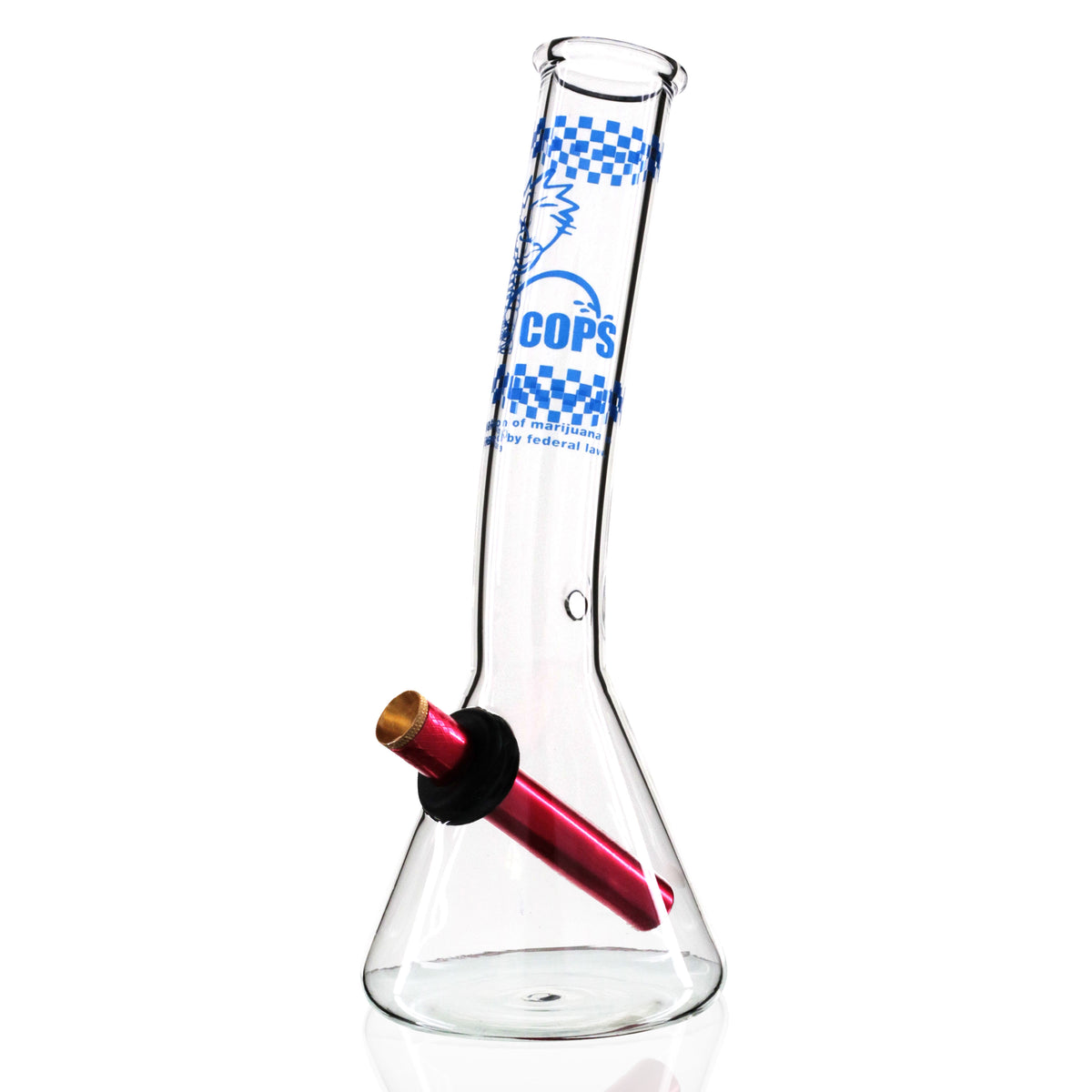 Bent Neck Beaker Bong - Fuck The Police – Bong Warehouse