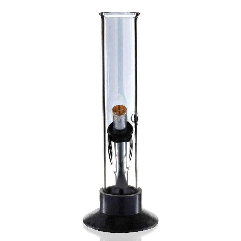 Bent Tube 24cm Glass Bong - Chrome Fade | Bong Warehouse