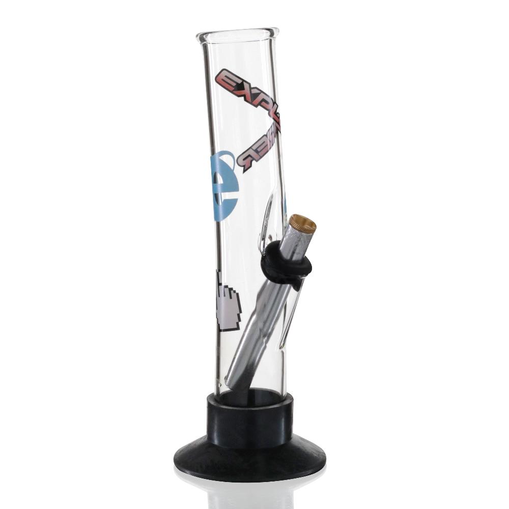 Bent Glass Bongs 24cm – Explorer Logo Look – Bong Warehouse