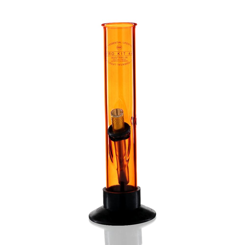 Bent Tube 24cm Glass Bong - Yellow Pro Kit | Bong Warehouse