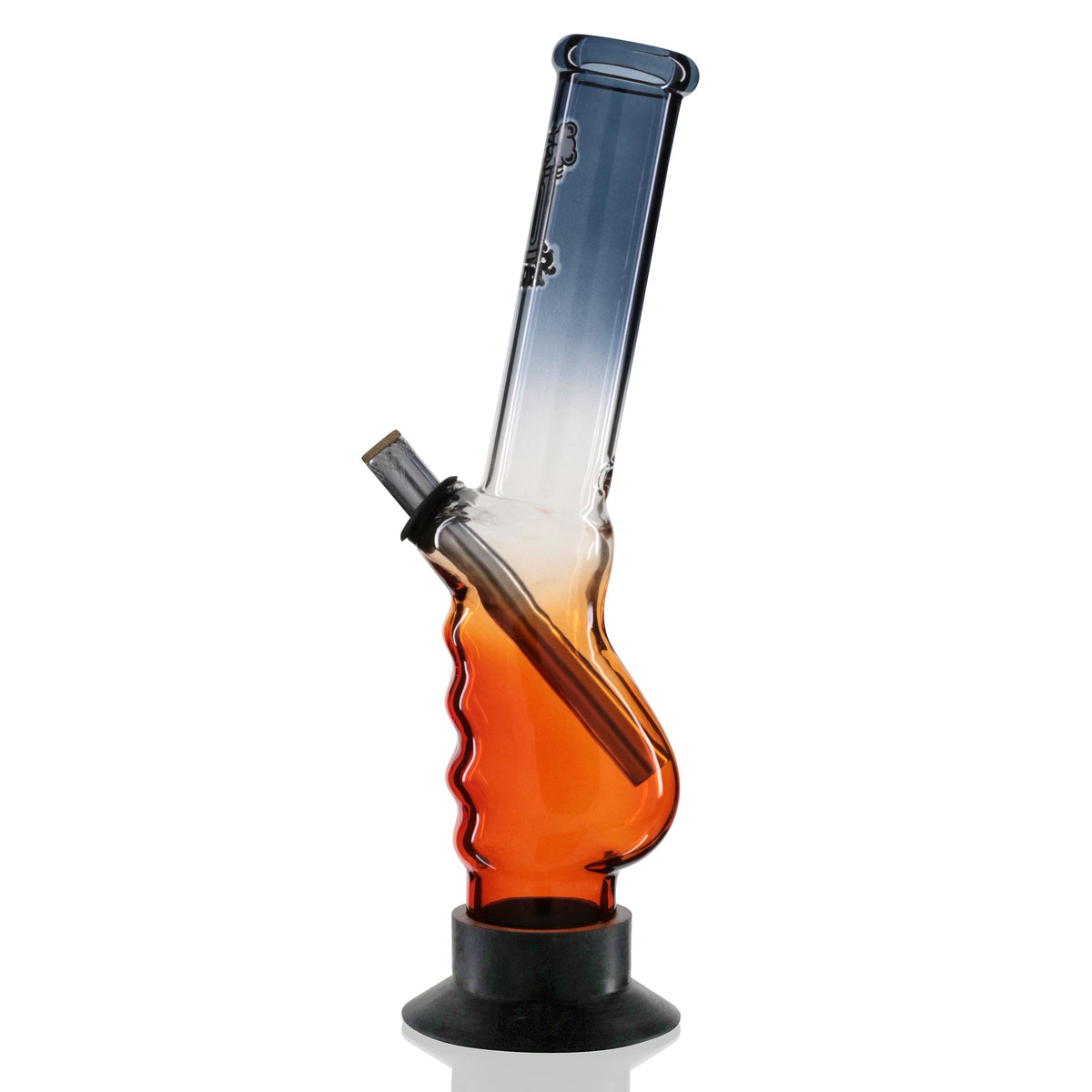 Large Gripper Glass Bong - Orange Blue | Bong Warehouse