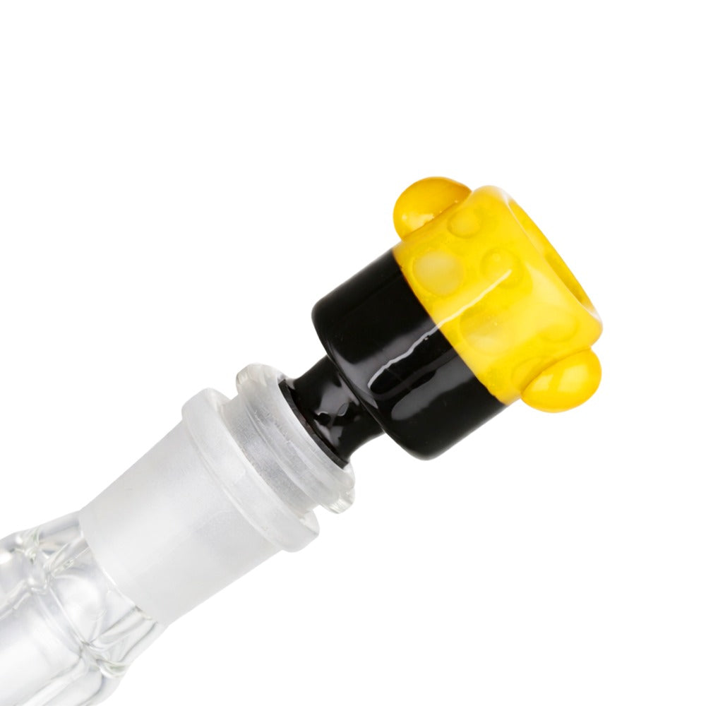 BW - Sun Burst Glass Cone Piece (Bowl) 14mm Male - Yellow and Black ...