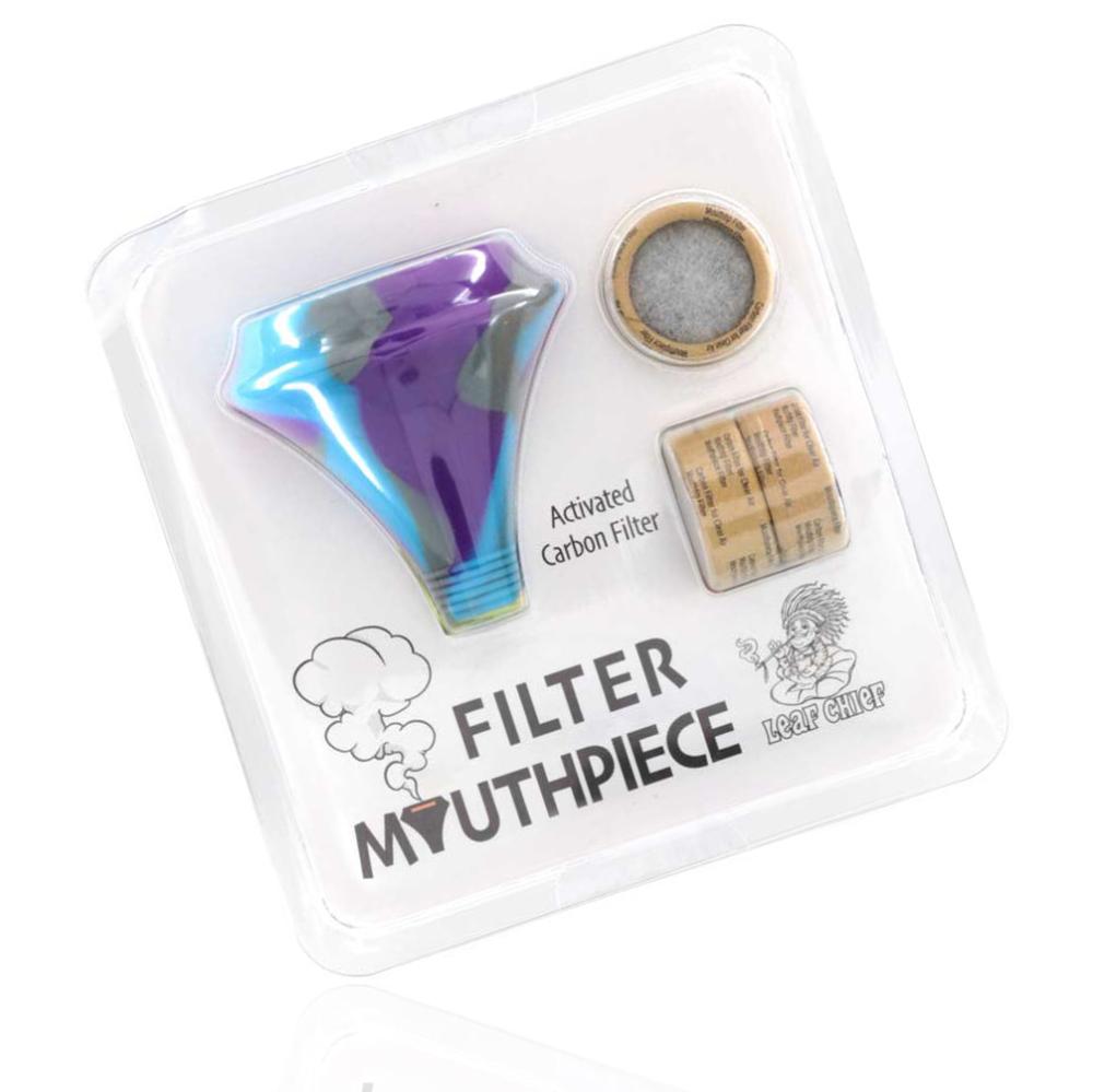 Silicone Mouth piece and filter kit - Purple/Blue | Bong Warehouse