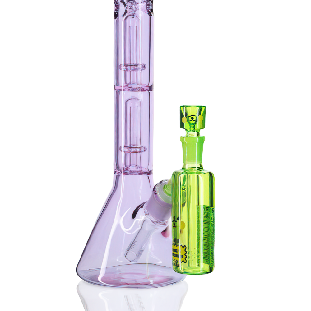 35 cm Beaker Bong Bundle – Green Anime Set – Bong Warehouse