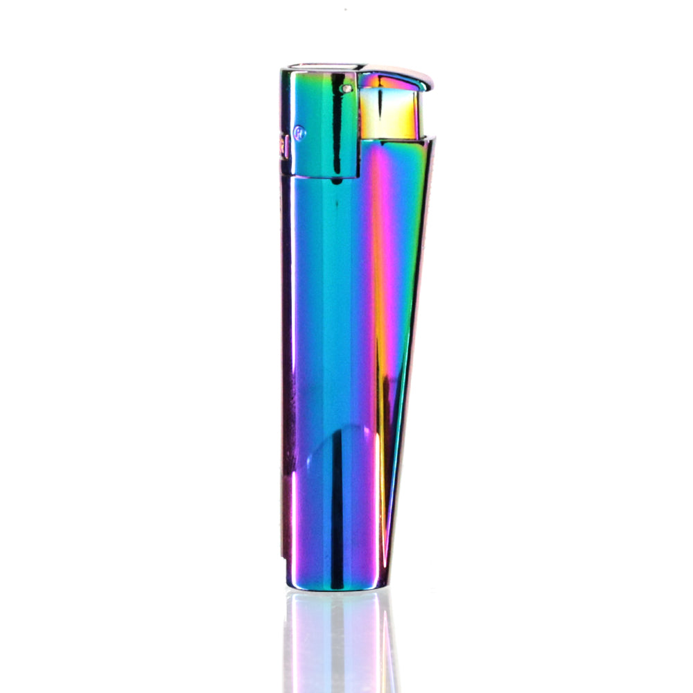Large Metal Refillable Lighter Icy Rainbow | Bong Warehouse