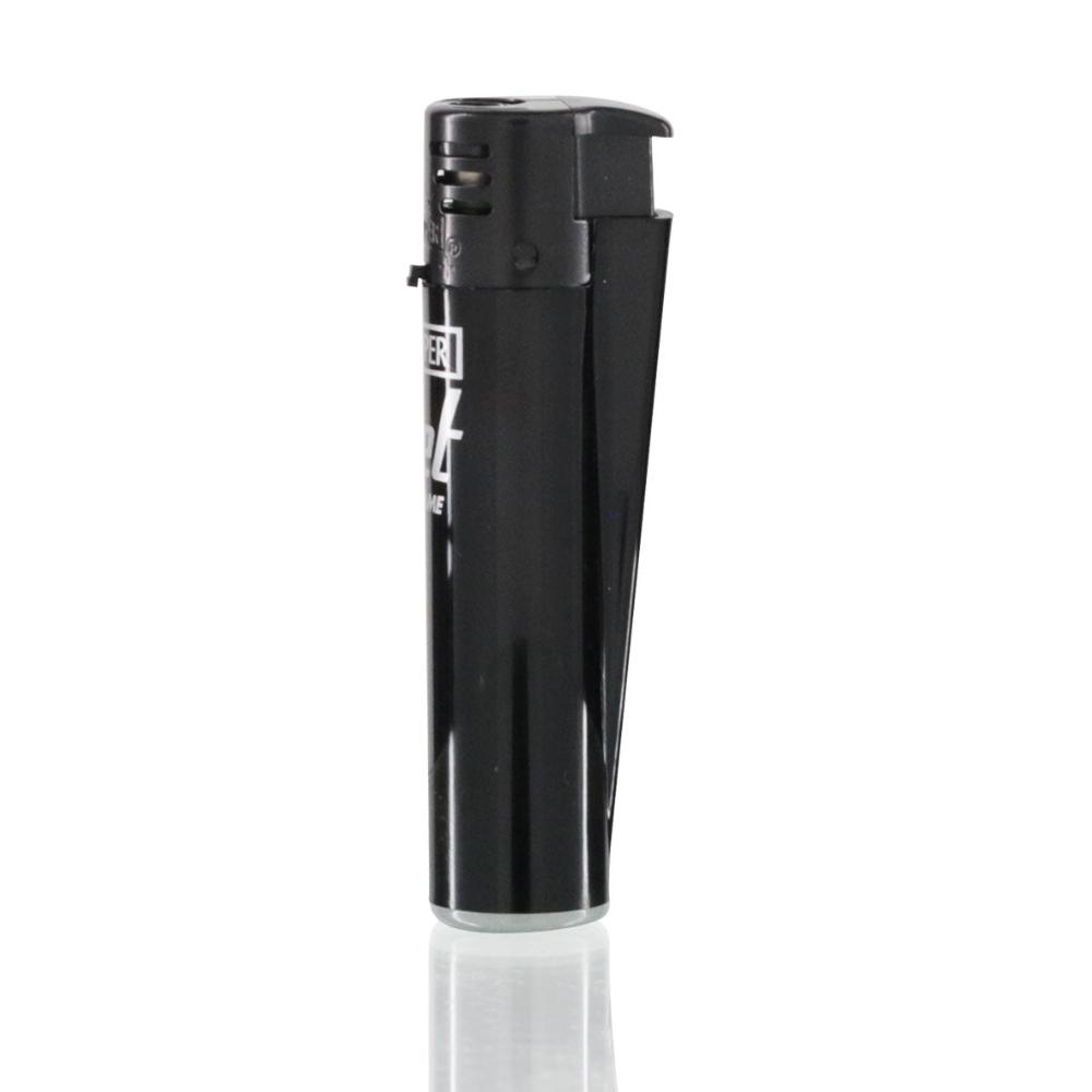 Clipper Jet Flame Lighter Large Shiny - Black | Bong Warehouse