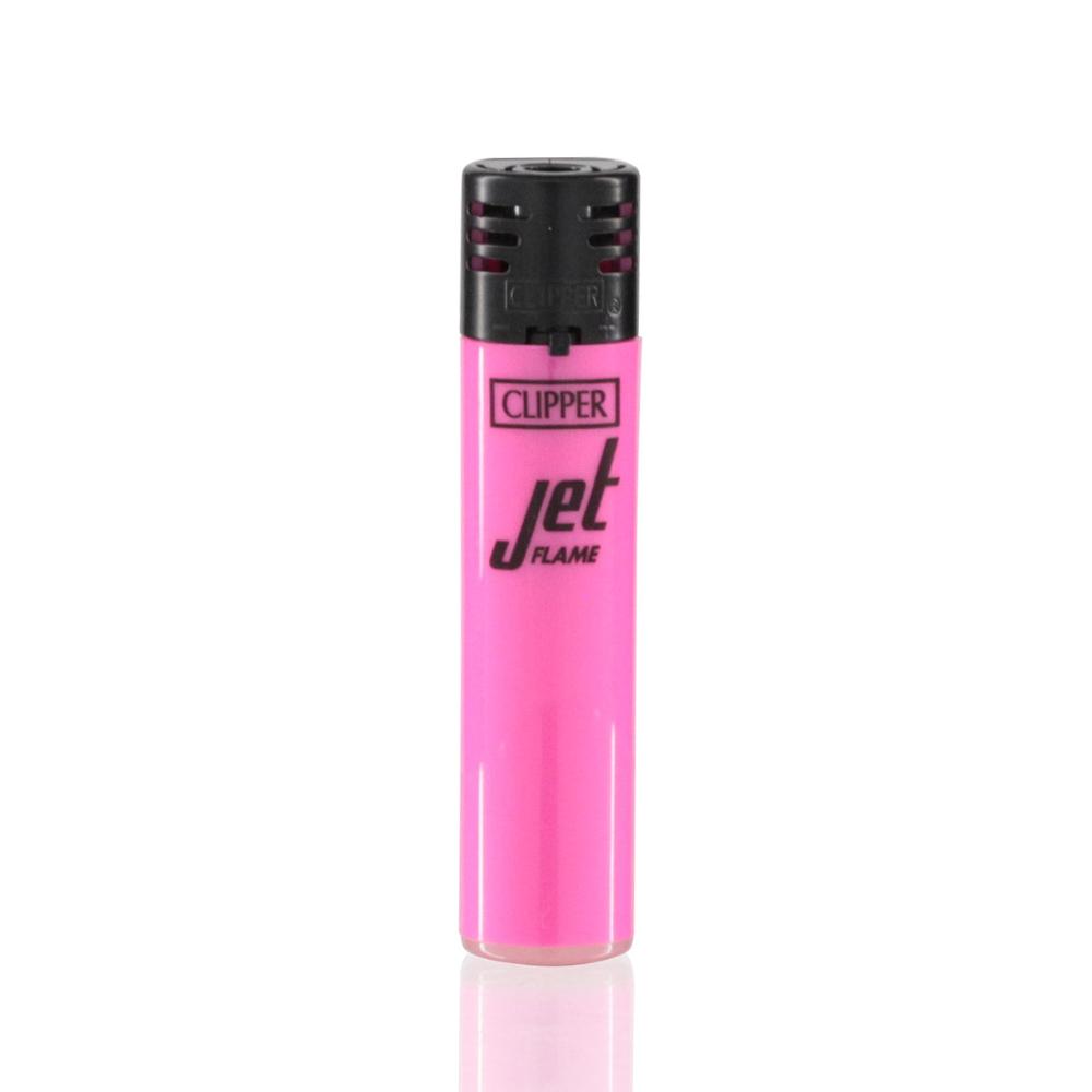 Clipper Jet Flame Lighter Large Shiny - Pink | Bong Warehouse