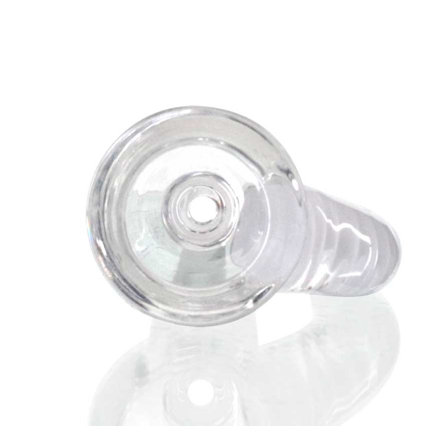 Lucky Goat - Glass Cone Piece (Bowl) 14mm Male - Clear/White Horn ...