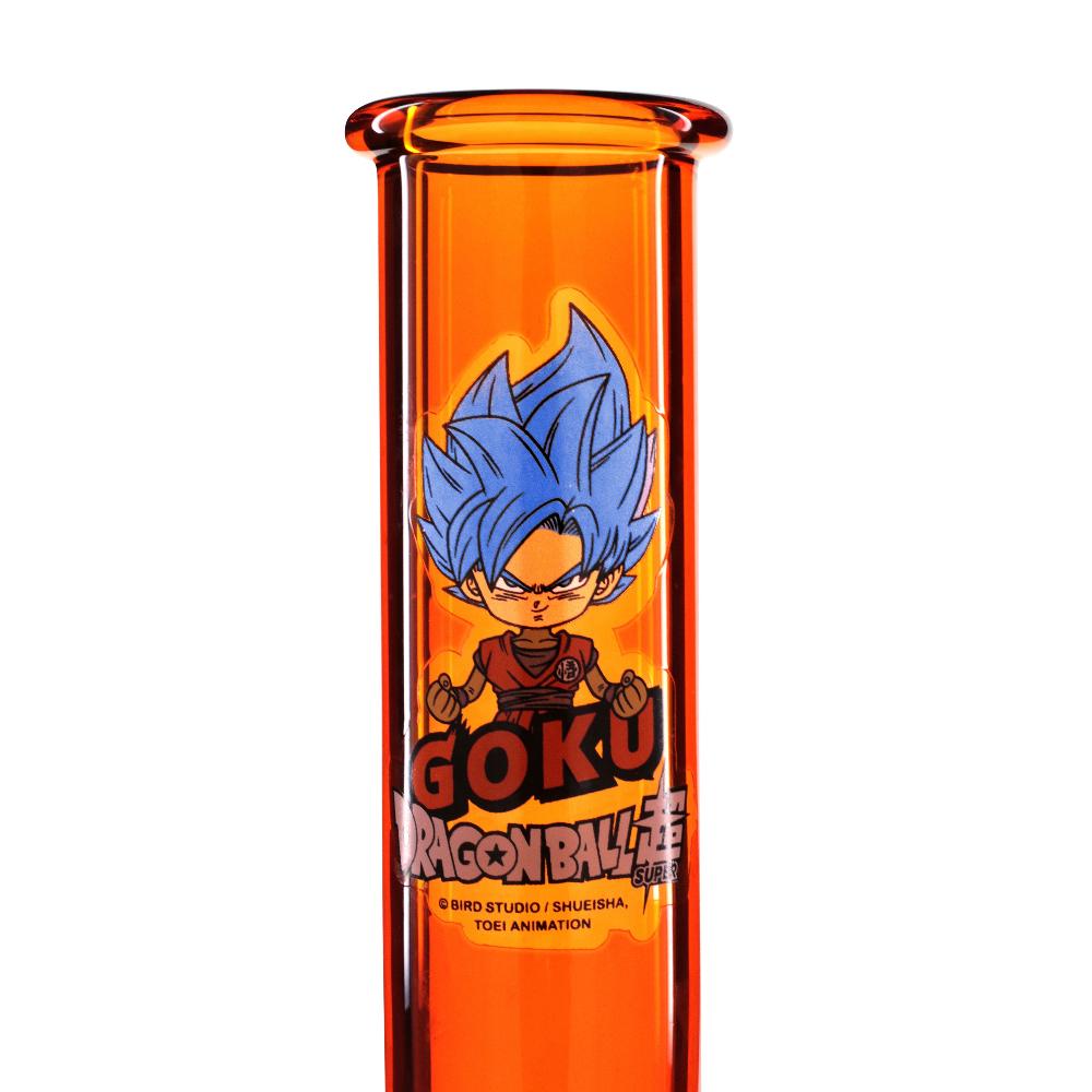 Double Chamber Glass Bong - Orange Goku | Bong Warehouse