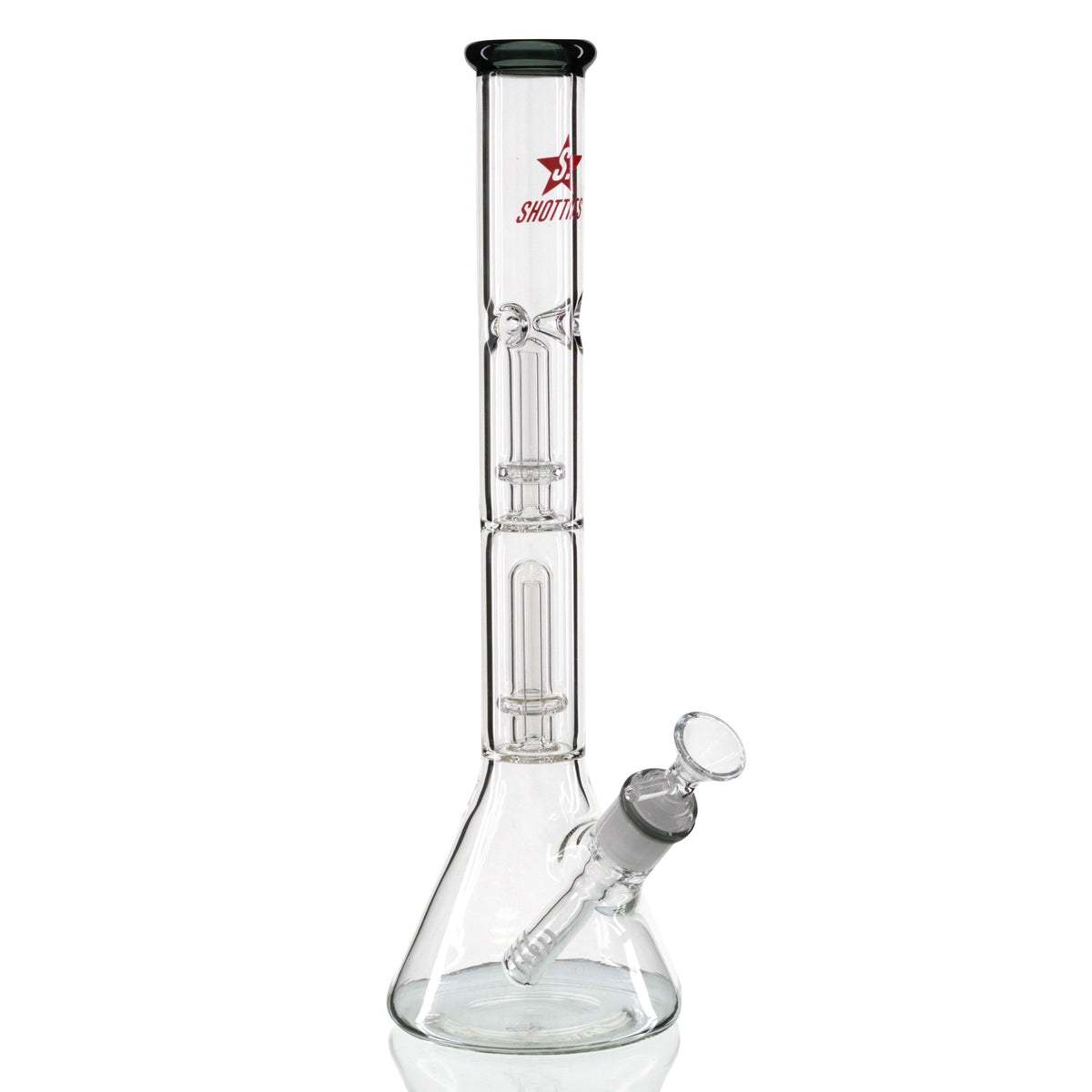 Shotties 35cm Glass Double Fountain Beaker Bong - Clear/Smoke | Bong ...