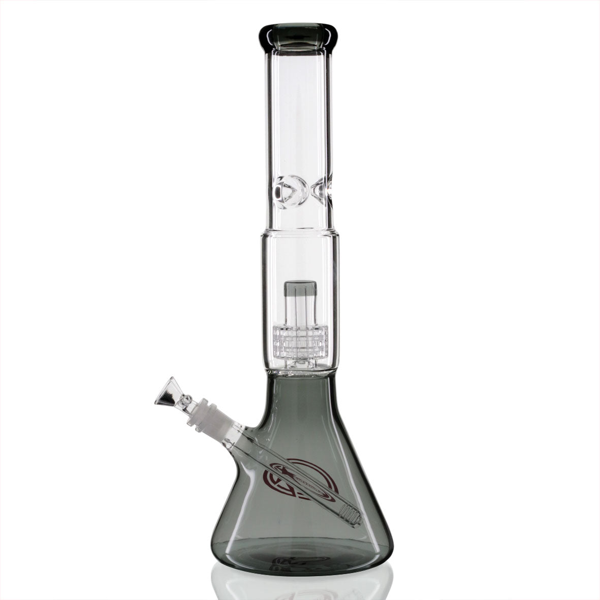 Shotties 40cm Glass Slit Fountain Beaker Bong - Clear/Smoke | Bong ...