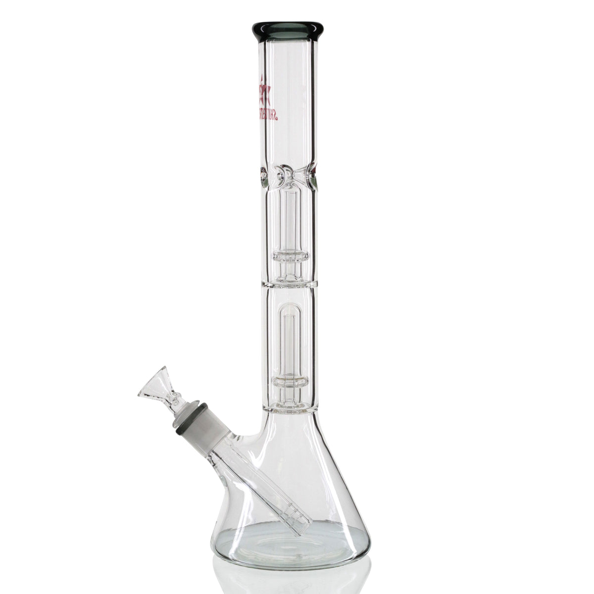 Shotties 35cm Glass Double Fountain Beaker Bong - Clear/Smoke | Bong ...