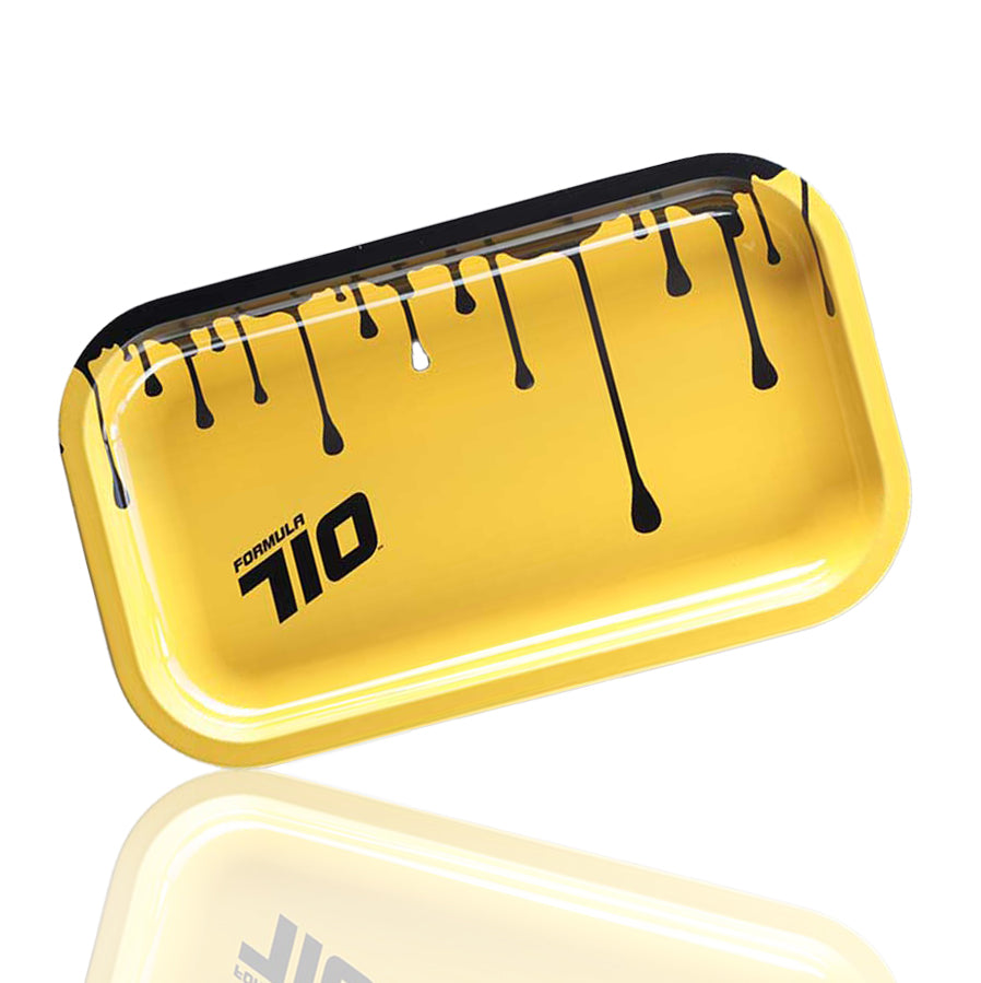 420 Blunt Rolling Tray – Black & Yellow Drip – Bong Warehouse