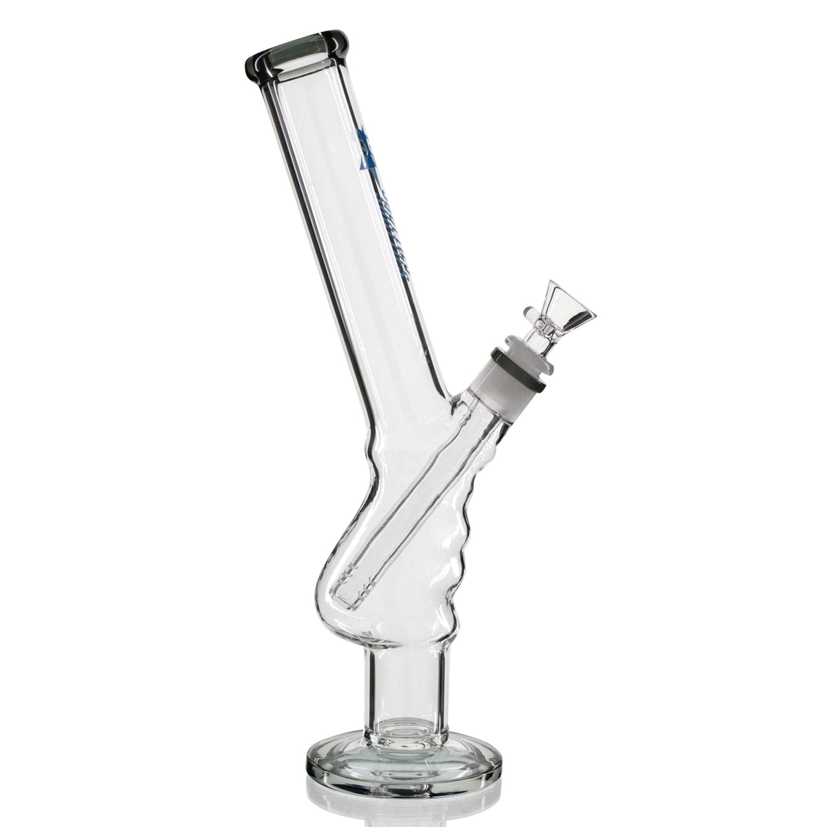 Shotties 33cm Glass Gripper Bong - Clear/Smoke | Bong Warehouse