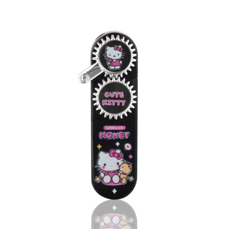 Hello Kitty - Jet Lighter - Black Chrome Machine – Bong Warehouse