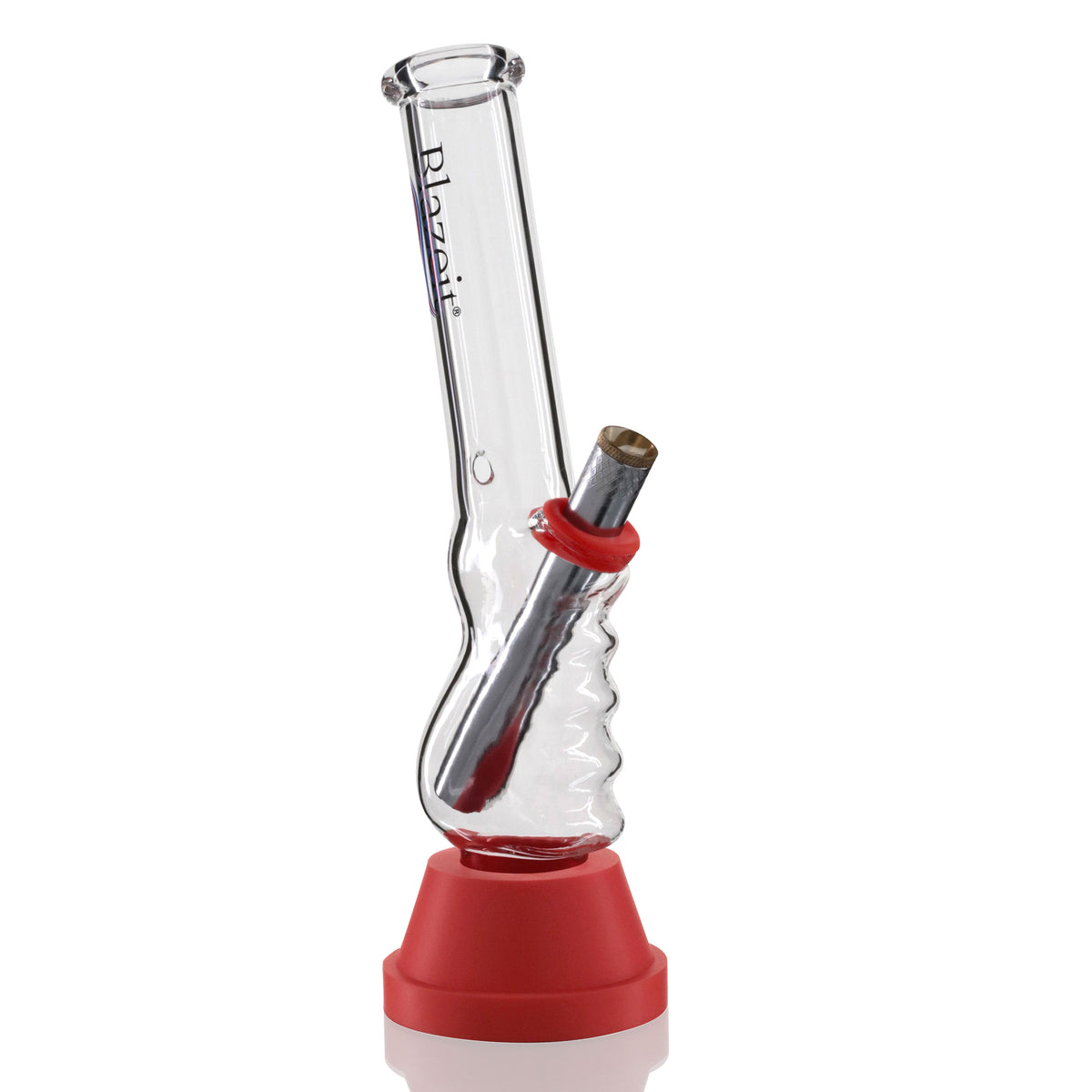 25cm Gripper Glass Mini Bottles - Clear Blazeit – Bong Warehouse