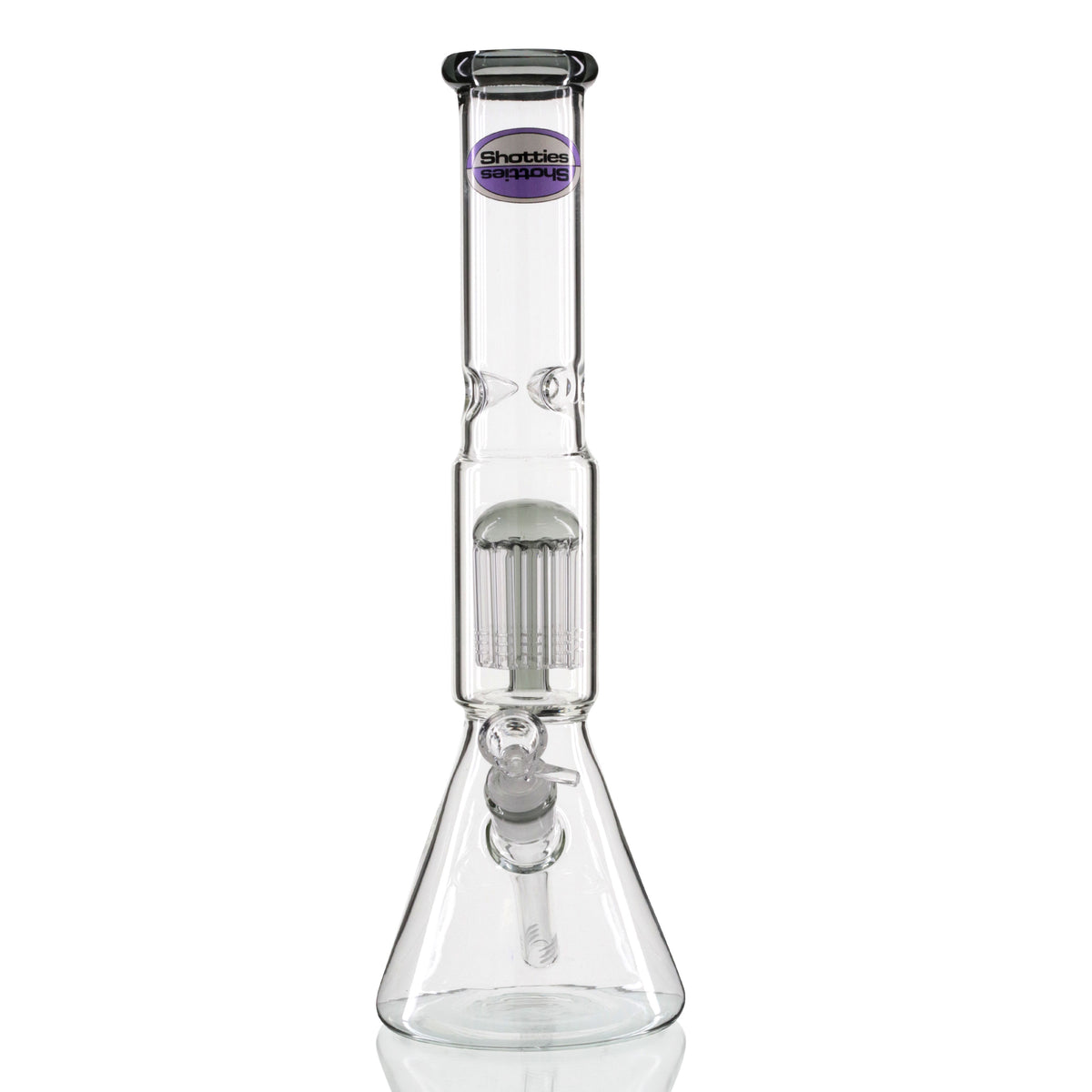 Shotties 40cm Glass Multi Arm Perc Beaker Bong - Clear/Smoke | Bong ...