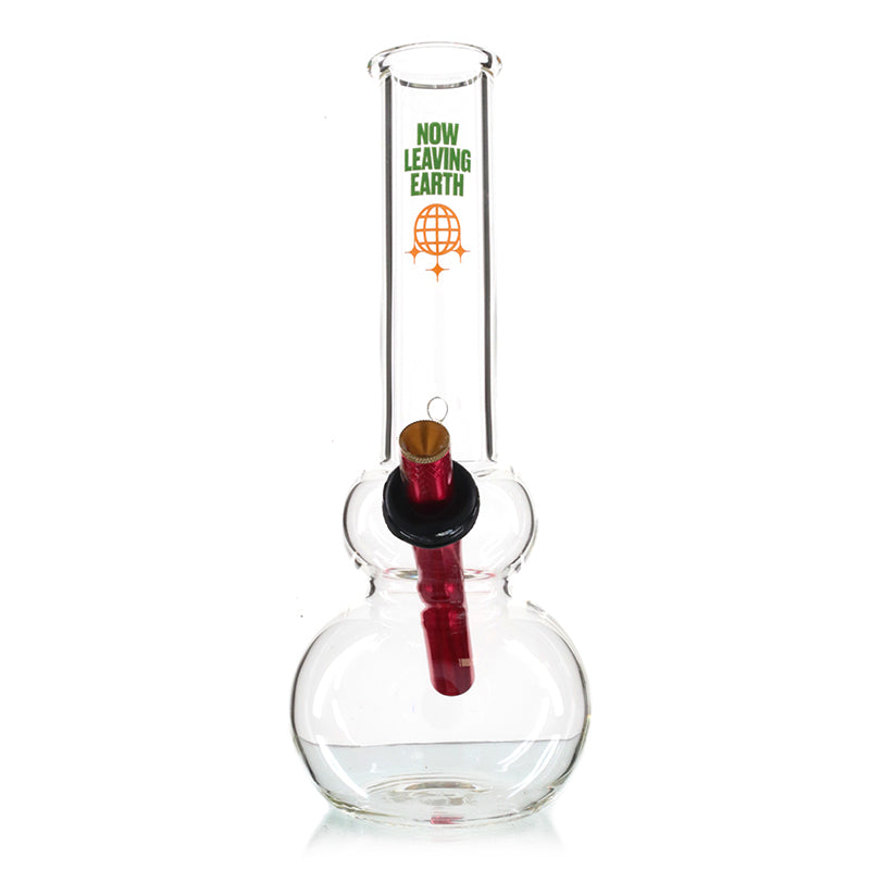 Double Bubble 26cm Glass Bong - Now Leaving Earth | Bong Warehouse
