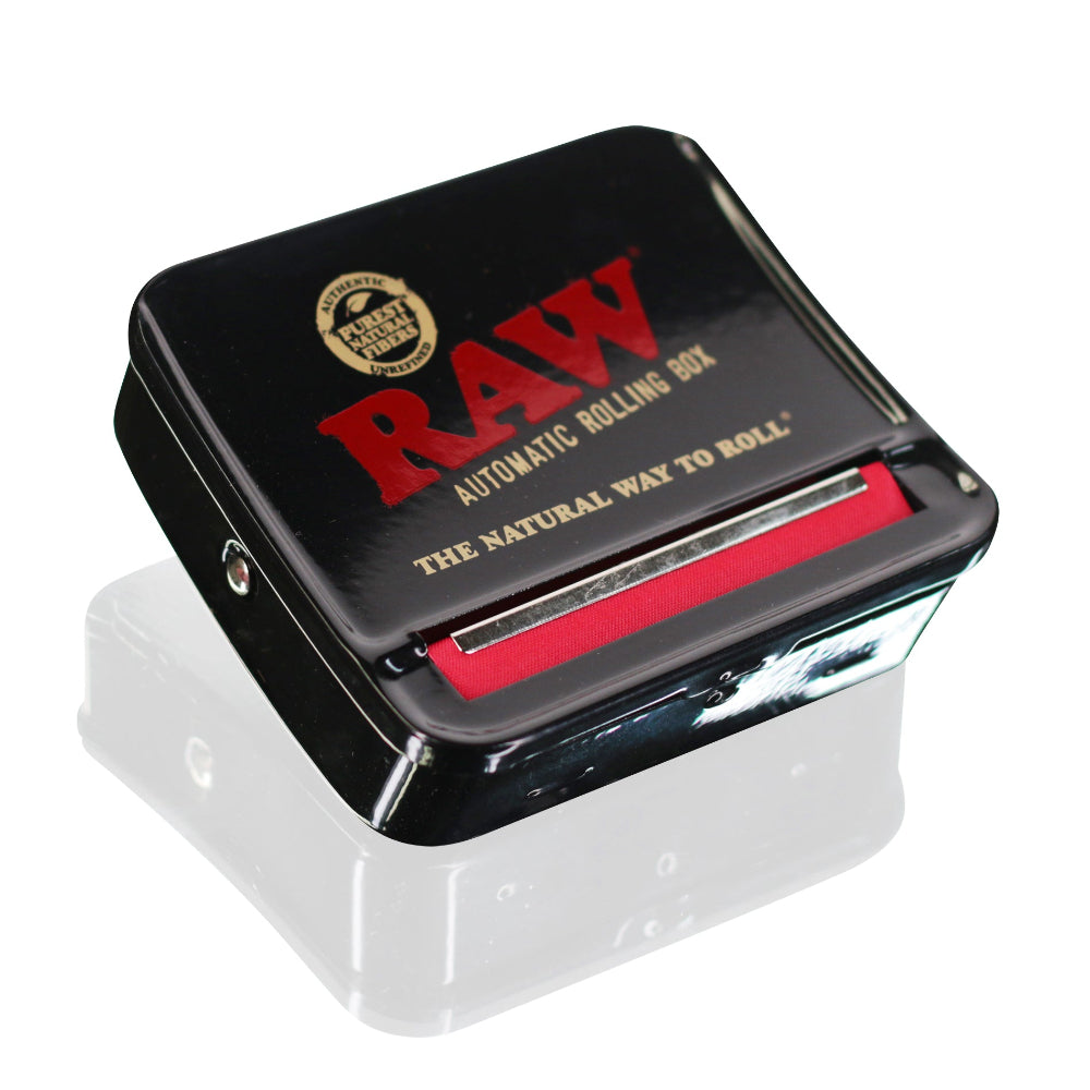 RAW - Automatic Joint Rolling Box Regular Size 70mm Black – Bong Warehouse