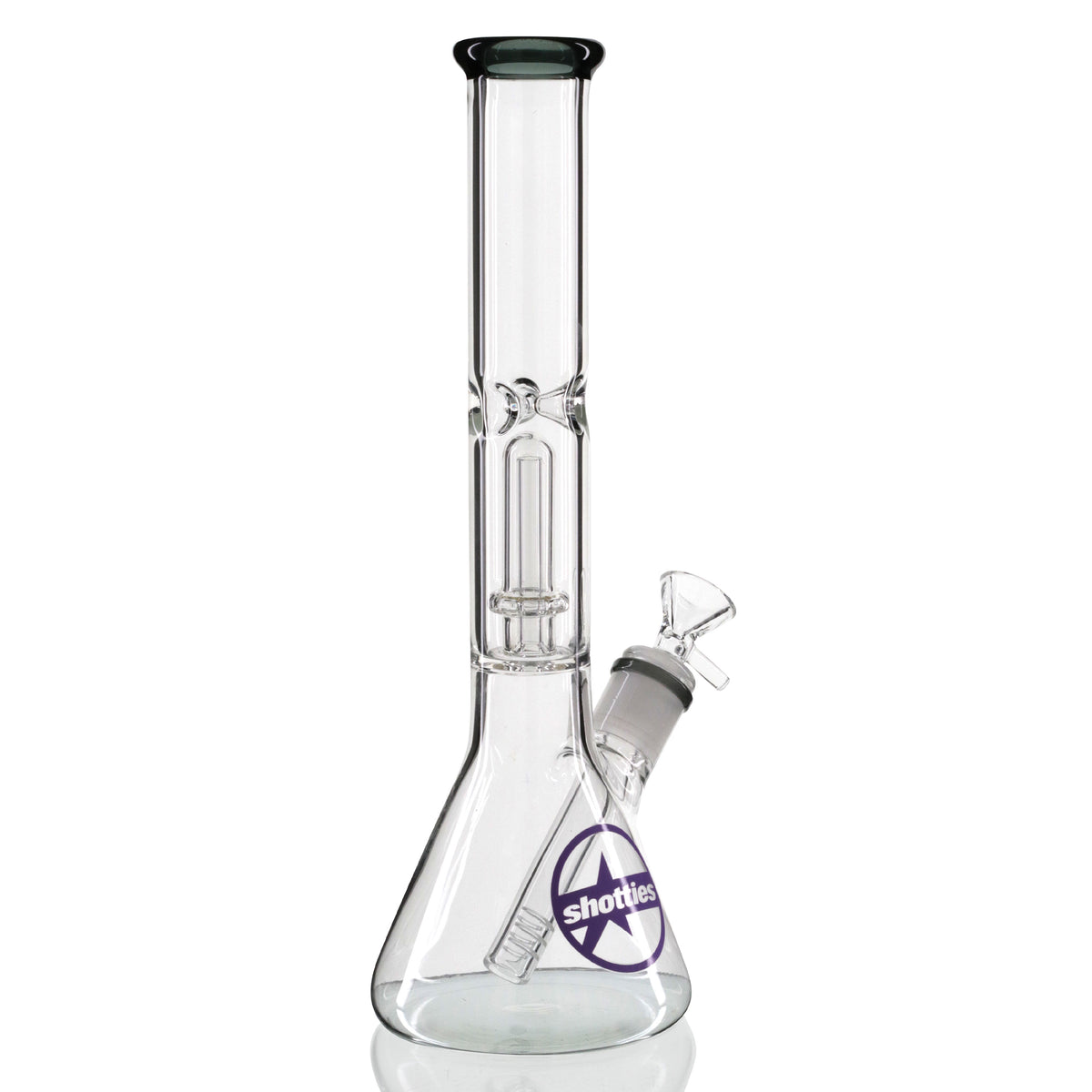 Shotties 30cm Single Fountain Glass Beaker Bong -Clear/Smoke | Bong ...