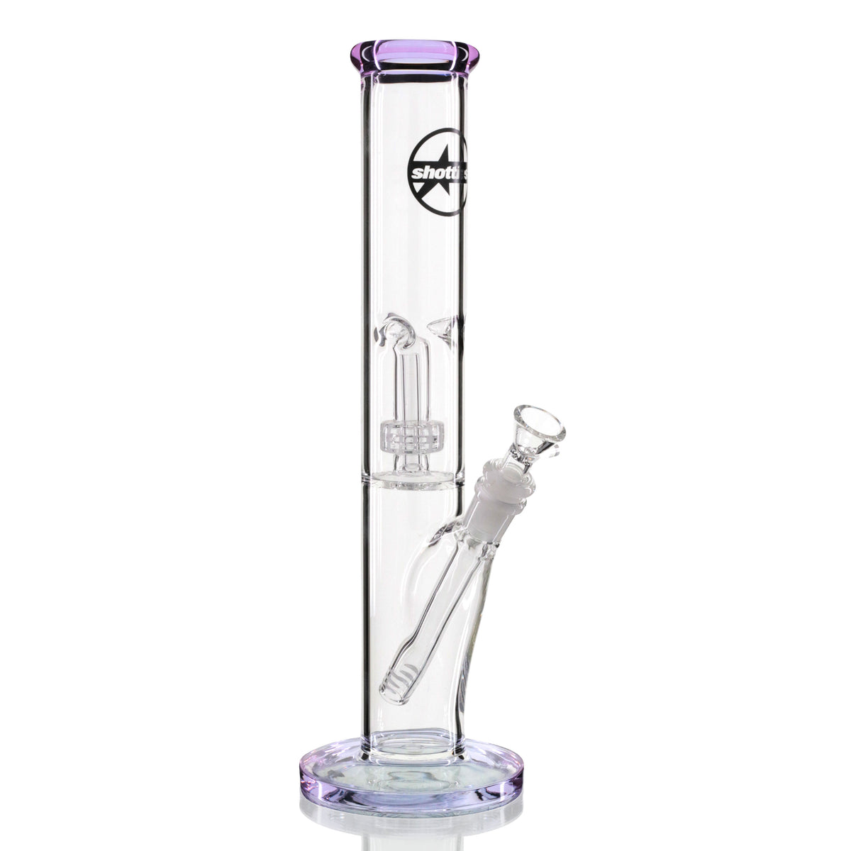 Shotties Slit Diffuser Pillar Glass Bong | Bong Warehouse