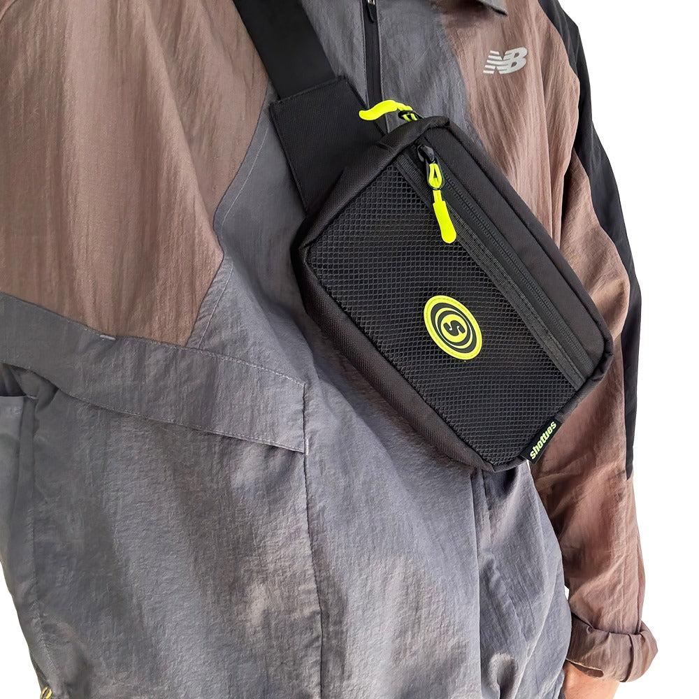 Shotties™ Smell-Proof Smoking Kit Crossbody Bag - Black – Bong Warehouse