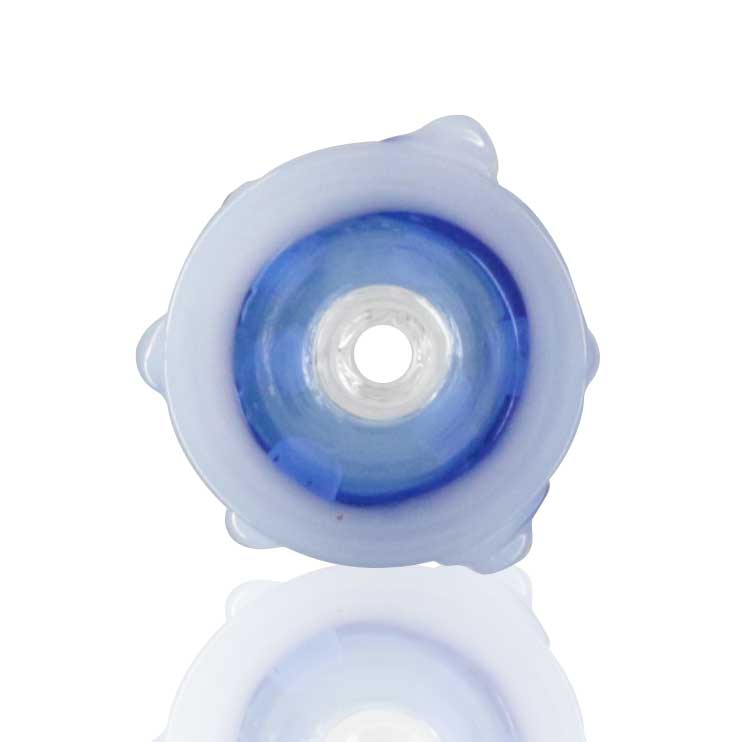 Lucky Goat - Glass Cone Piece - White/Blue Bubbler | Bong Warehouse