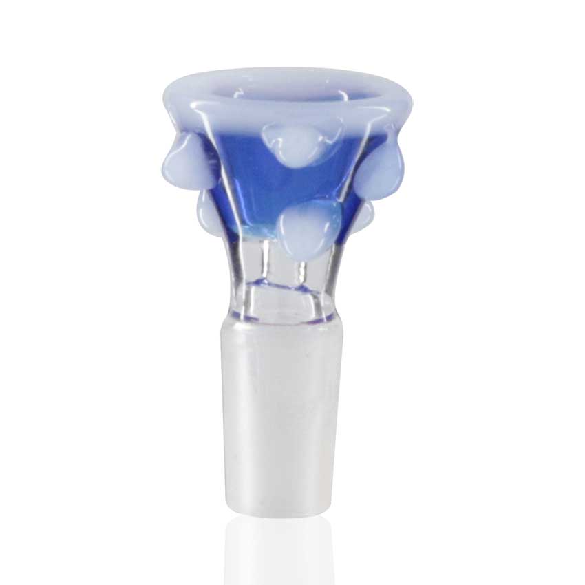 Lucky Goat - Glass Cone Piece - White/Blue Bubbler | Bong Warehouse