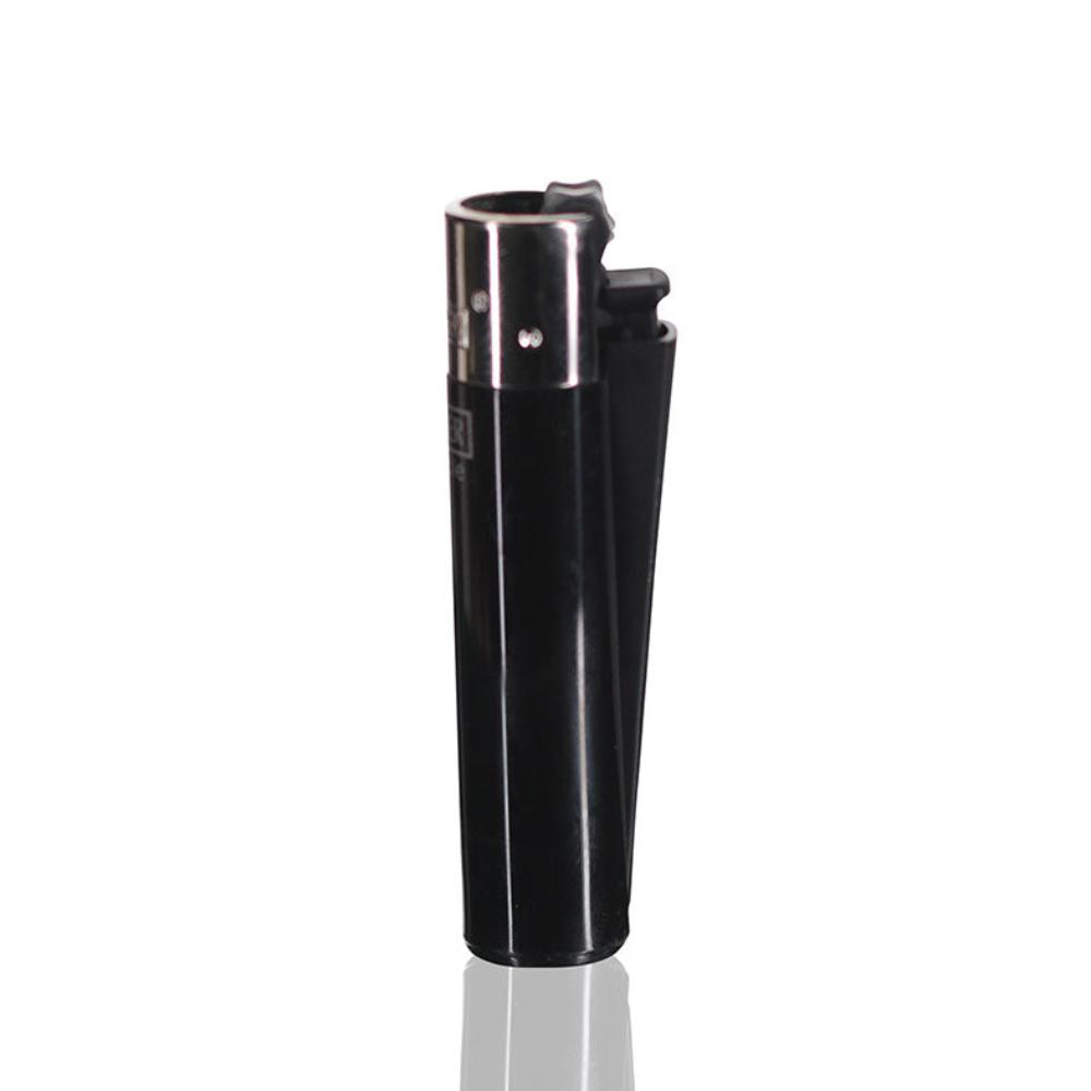 Clipper Lighter Large Solid - Black | Bong Warehouse