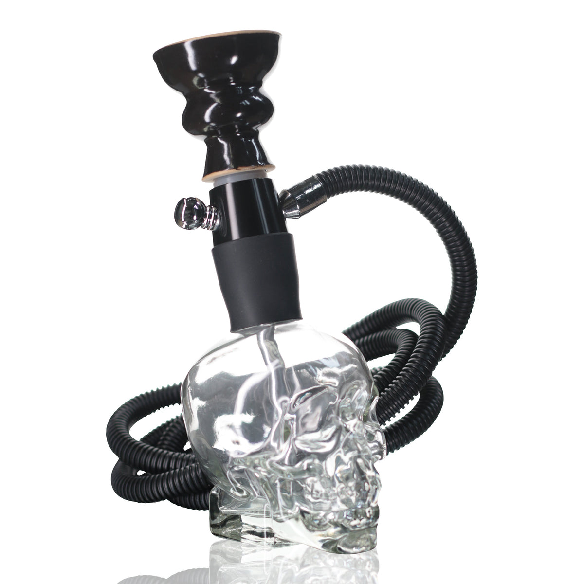 Hookah 26cm Skull Head Shisha Pipe - Clear | Bong Warehouse