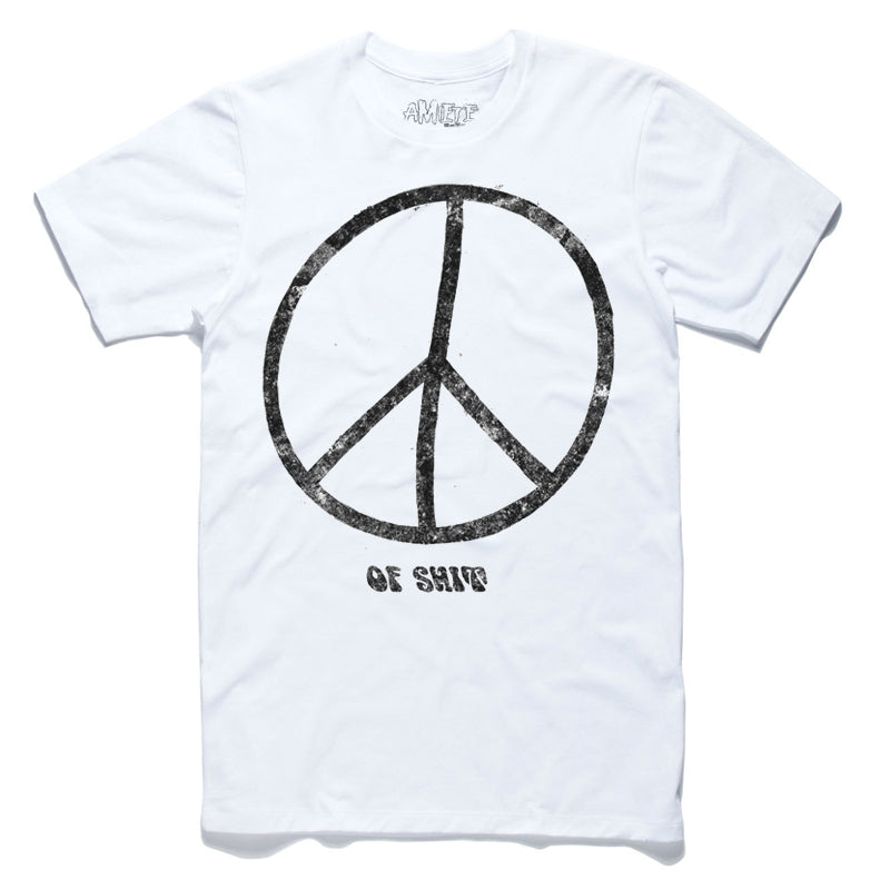 Amiete White T-shirt - Peace Of Shit Design – Bong Warehouse