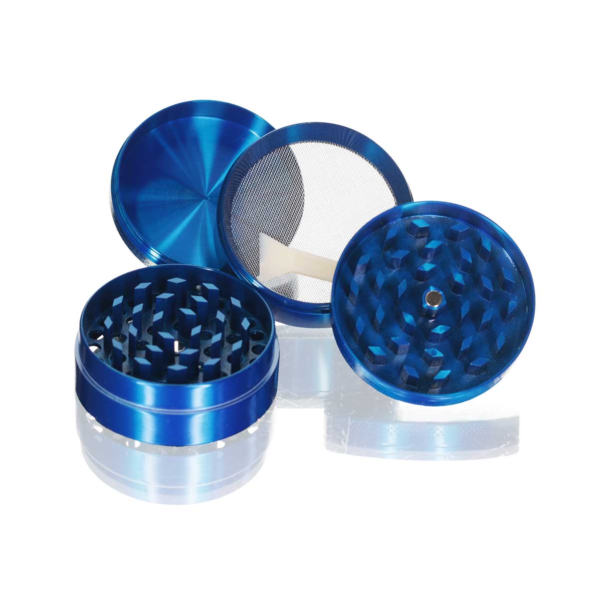 BW - Round Metal Weed and Herb Grinder - Blue – Bong Warehouse